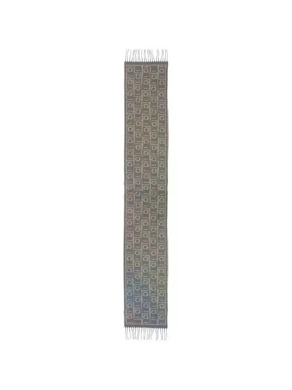 FERRAGAMO Monogram Scarf - Grey