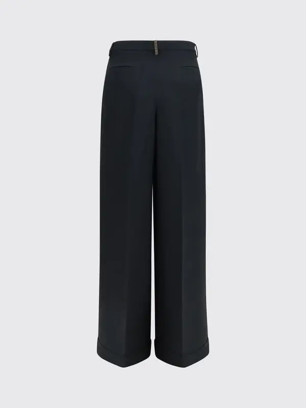 Fabiana Filippi High-waisted Viscose Blend Palazzo Trousers With Beaded Detail