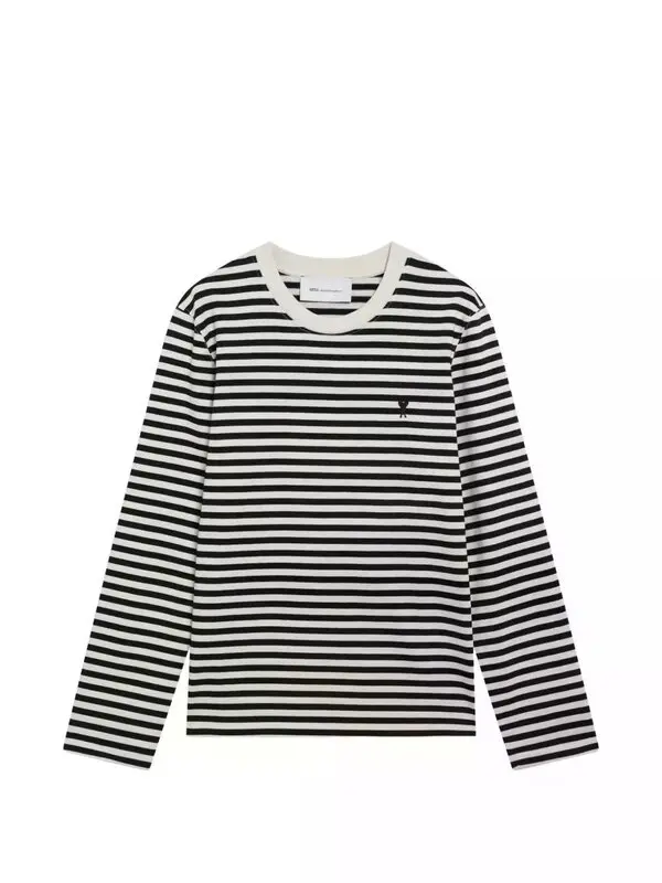AMI Paris De Coeur Striped Top