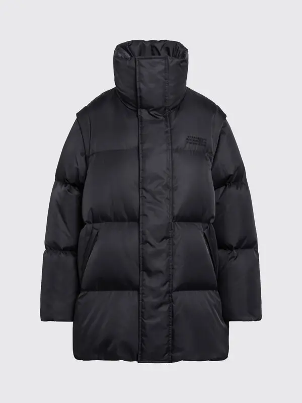 MAISON MARGIELA Quilted Long Puffer Coat With Removable Sleeves And Funnel Neck