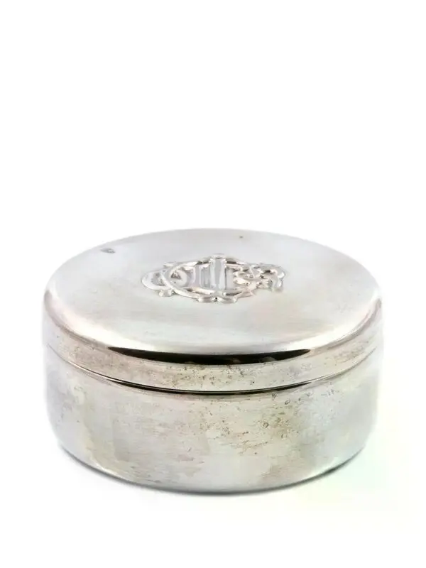 Dior 1970s Monogram-embossed Trinket Box - Silver