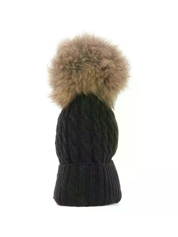 BLAUER. Cable-knit Pom-pom Beanie Hat