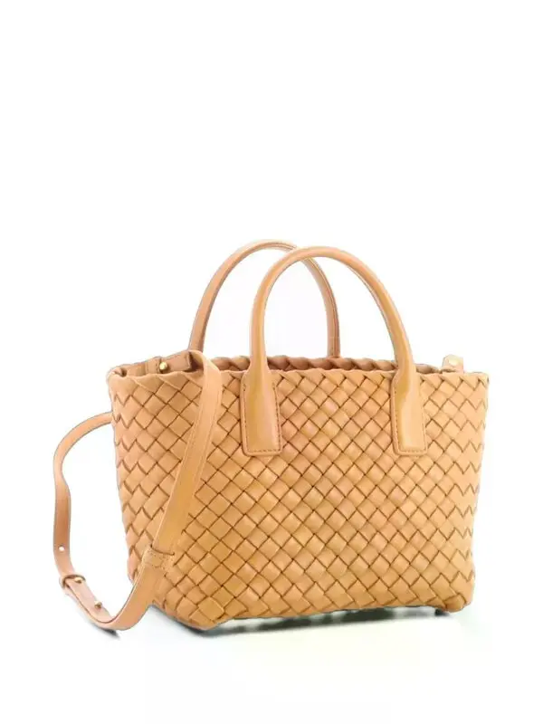 Bottega Veneta Cabat Intrecciato Nappa Mini Tote Bag - Brown