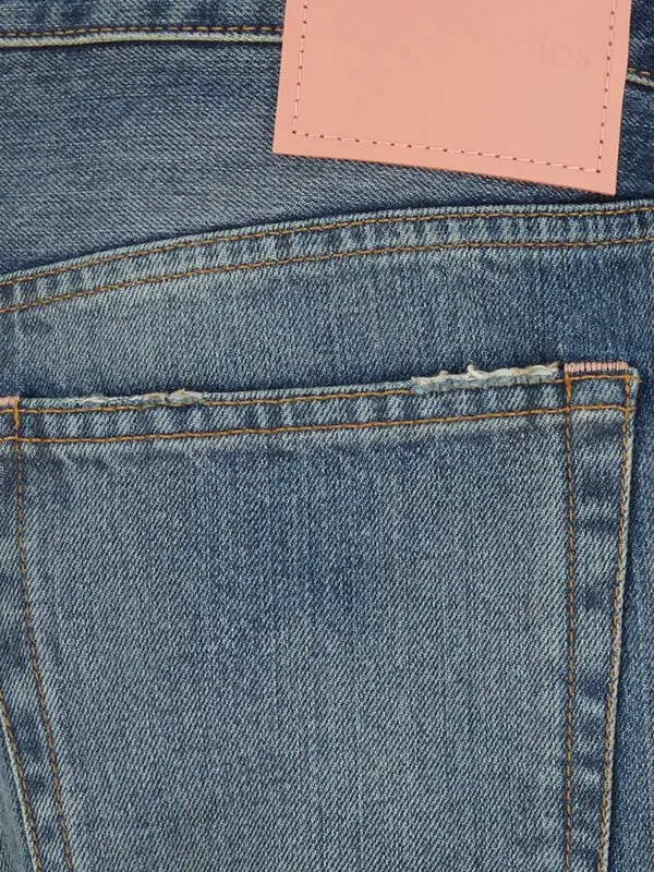 Acne Studios Mid-rise Straight Fit Jeans In Organic Cotton Denim