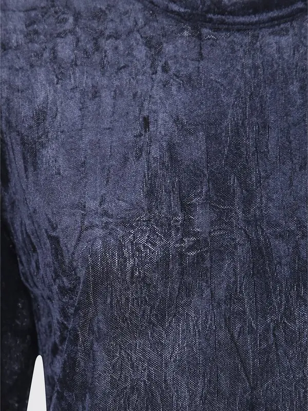Comme Des Garçons Long-sleeved Velvet Crewneck T-shirt