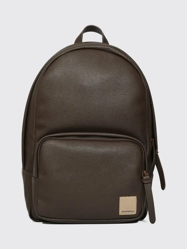 Emporio Armani Backpack In Recycled Materials With Adjustable Straps - Dark