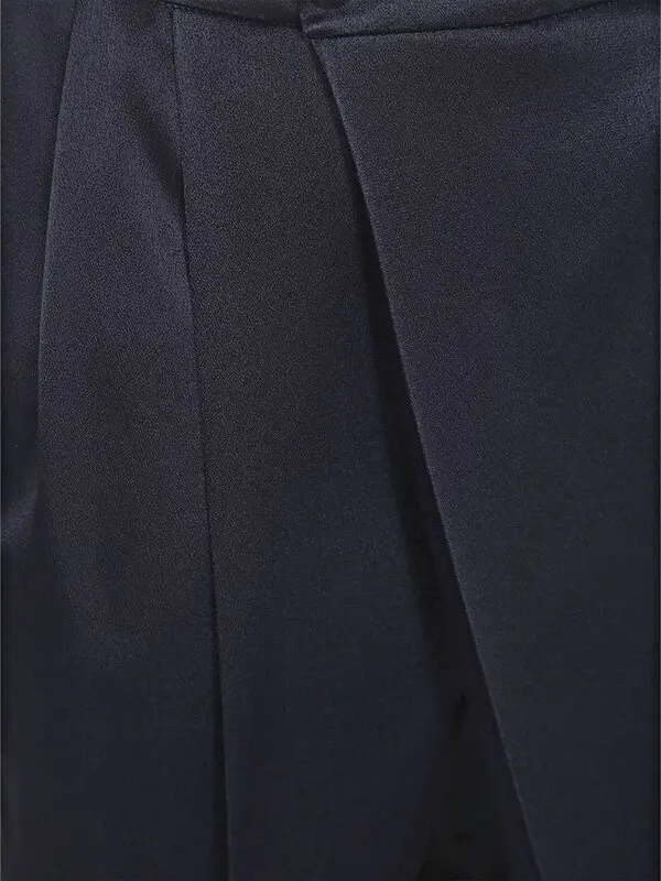 Alberta Ferretti High-waisted Straight-leg Satin Wrap Trousers