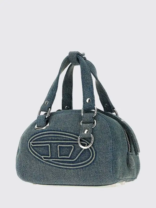 DIESEL® 1dr Dome Mini Handbag In Cotton Denim With Oval D Logo
