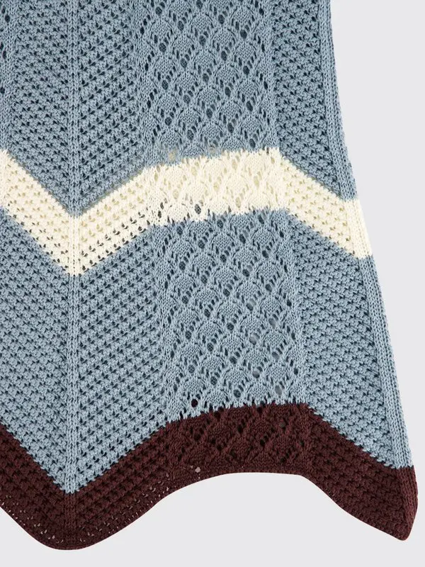 La DoubleJ Zig Zag Pattern Off-the-shoulder Crochet Cotton Top
