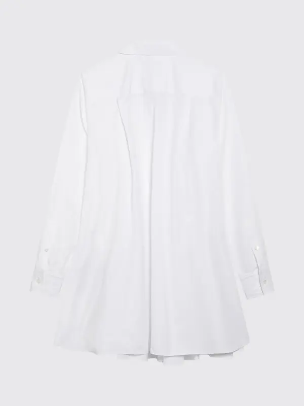Loewe Draped Neck Cotton Poplin Mini Shirt Dress