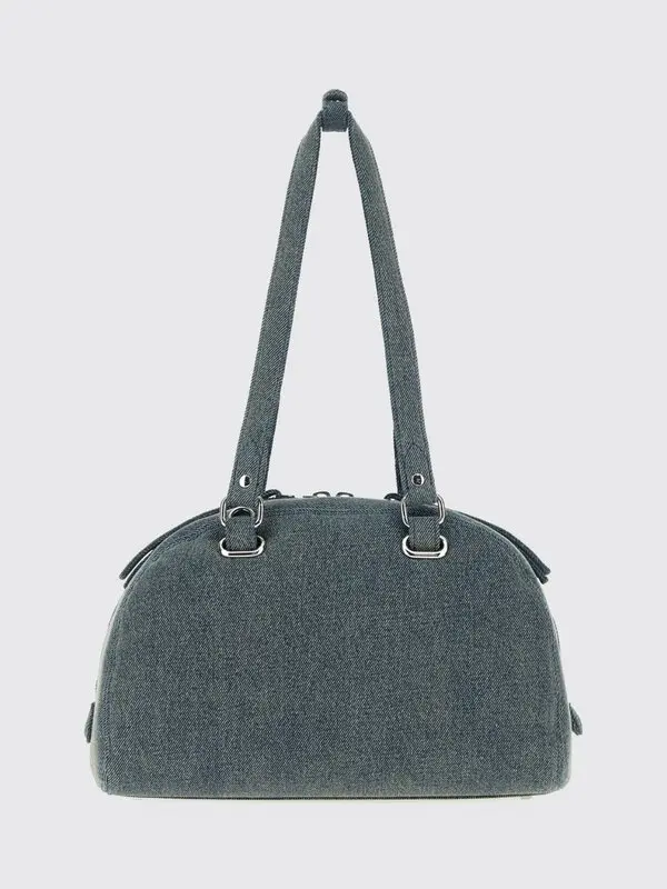 DIESEL® 1dr Dome Monogram Denim Shoulder Bag With Oval D Logo - Blue