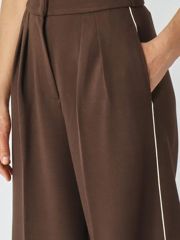 Max Mara High-waisted Pleated Viscose-blend Palazzo Trousers