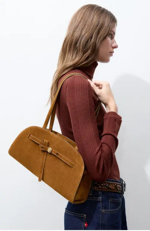 Tory Burch Romy Suede East West Bauletto