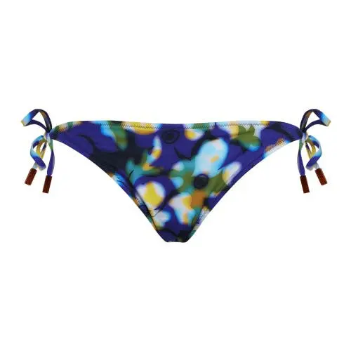 Vilebrequin Side Tie Bikini Bottom Frangipanier Trouble - Indigo