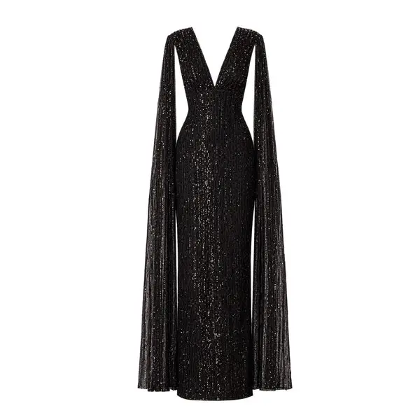 NUR KARAATA Giovanna Gown - Black
