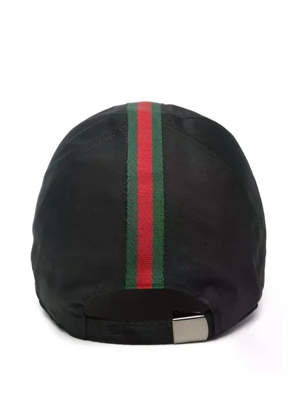 Gucci Cotton Baseball Hat With Web - Black