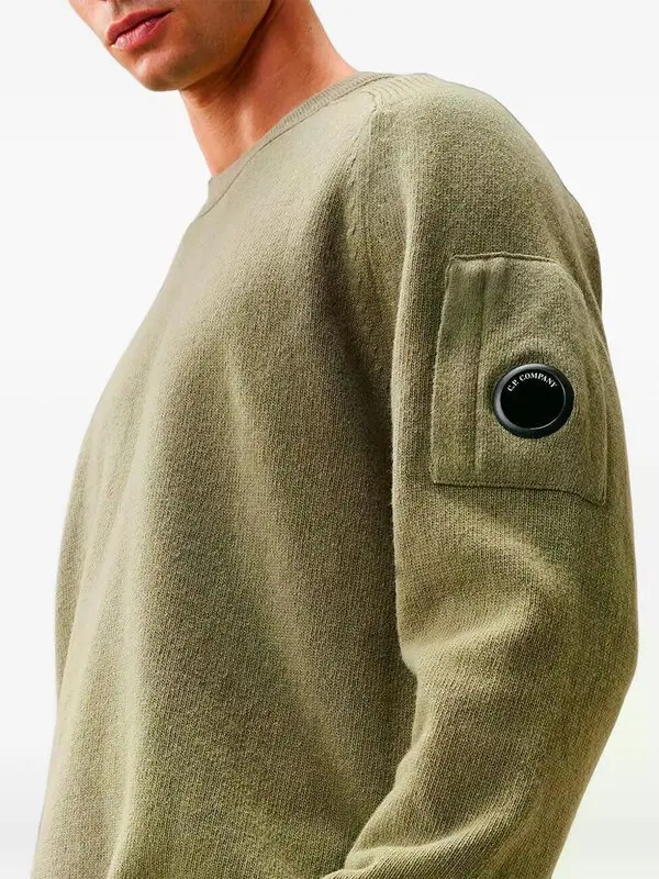 C.P. COMPANY Lambswool Lens Crewneck Sweater