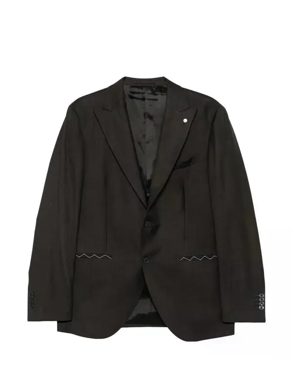 LUIGI BIANCHI MANTOVA Peak-lapel Single-breasted Suit