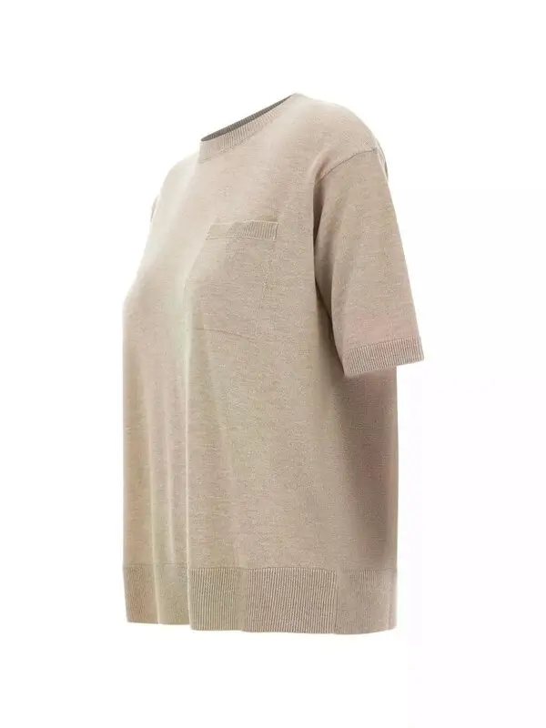 Max Mara Short-sleeve Chest-pocket Sweater