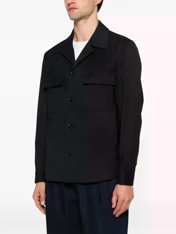 BRIGLIA 1949 John Button-up Flap-pocket Jacket - Blue