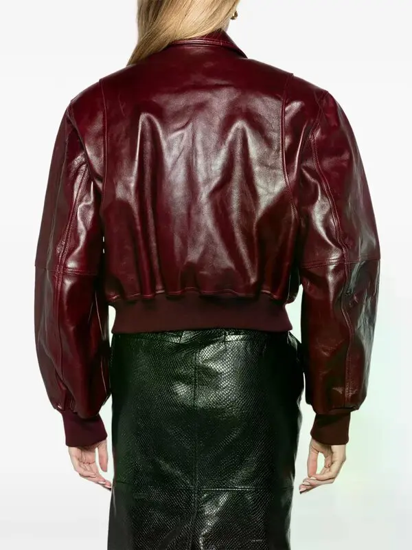 WILLY CHAVARRIA Cropped Leather Jacket