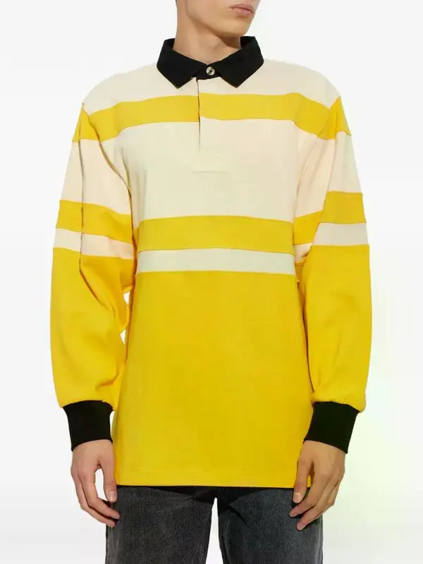 ENTIRE STUDIOS Striped Long-sleeve Polo Shirt