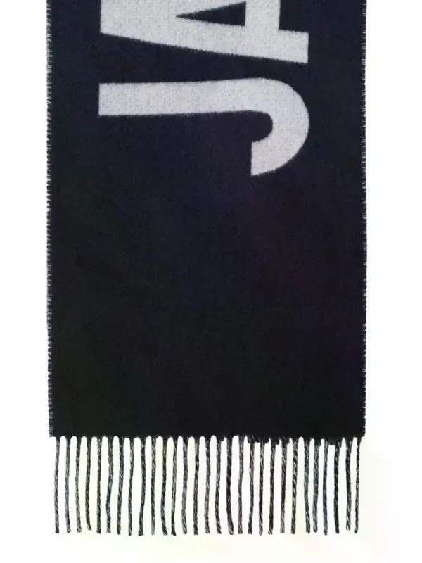 Jacquemus Logo-intarsia Fringed-detail Scarf