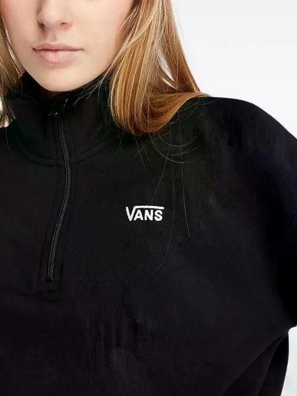 VANS Half-zip Logo-embroidered Hoodie