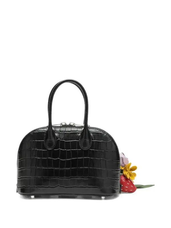 SELF-PORTRAIT Embossed Leather Mini Bag - Black