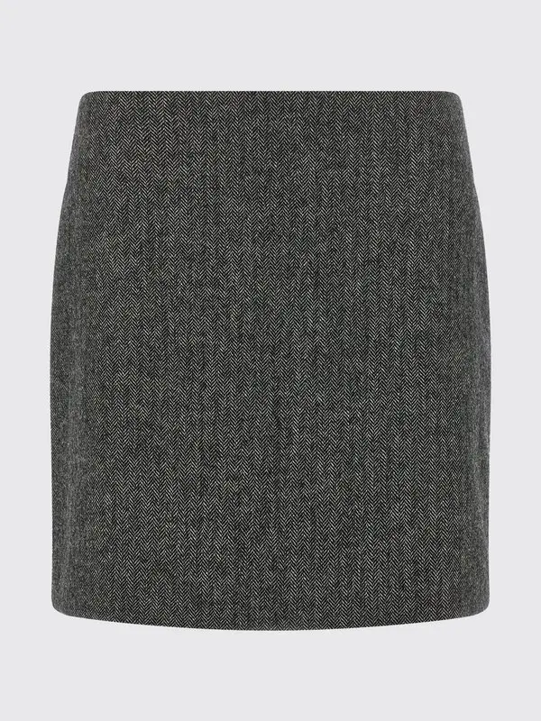BLAZÉ MILANO High-waisted Wool Blend Pencil Mini Skirt