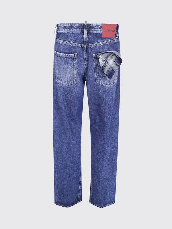 Dsquared2 Twist Wide-leg Pure Cotton Denim Jeans