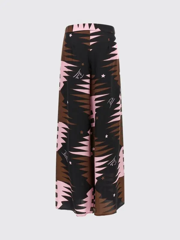 Emilio Pucci High-waisted Geometric Print Silk Wide-leg Palazzo Trousers