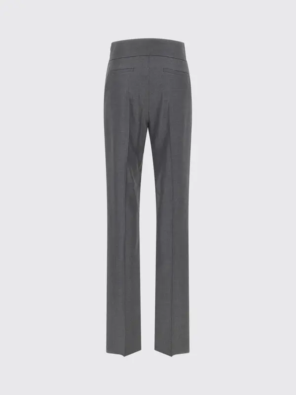 Valentino Garavani High-waisted Slim Fit Silk And Wool Trousers - Grey