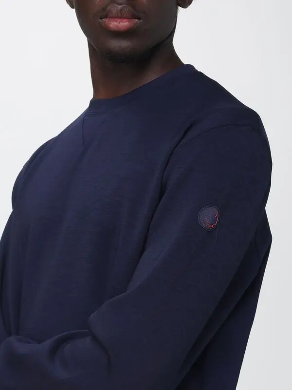 SAVE THE DUCK Cotton Zip-up Hoodie With Applied Logo - Blue