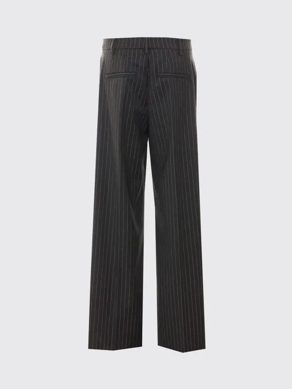 Zadig&Voltaire Pinstripe Wide-leg Tailored Trousers In Viscose Blend