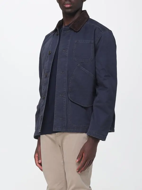 Filson Cotton Shirt Jacket With Velvet Collar - Blue