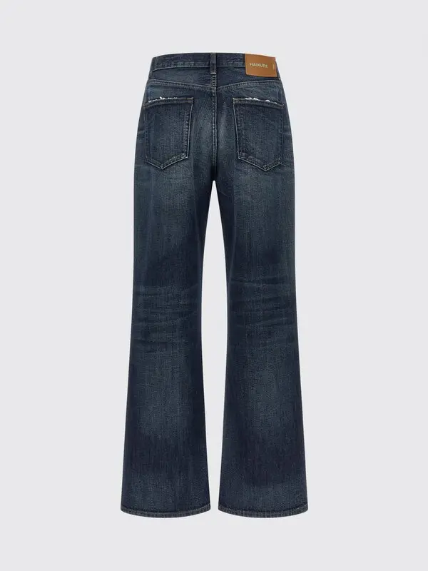 HAIKURE Korea High-waisted Wide-leg Cotton Jeans