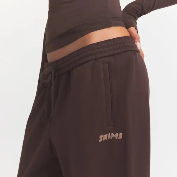 SKIMS Leg Warmer Sweatpant With Embossed Logo | | Cotton Fleece