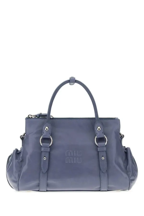 Miu Miu Cerulean Leather Handbag - Blue