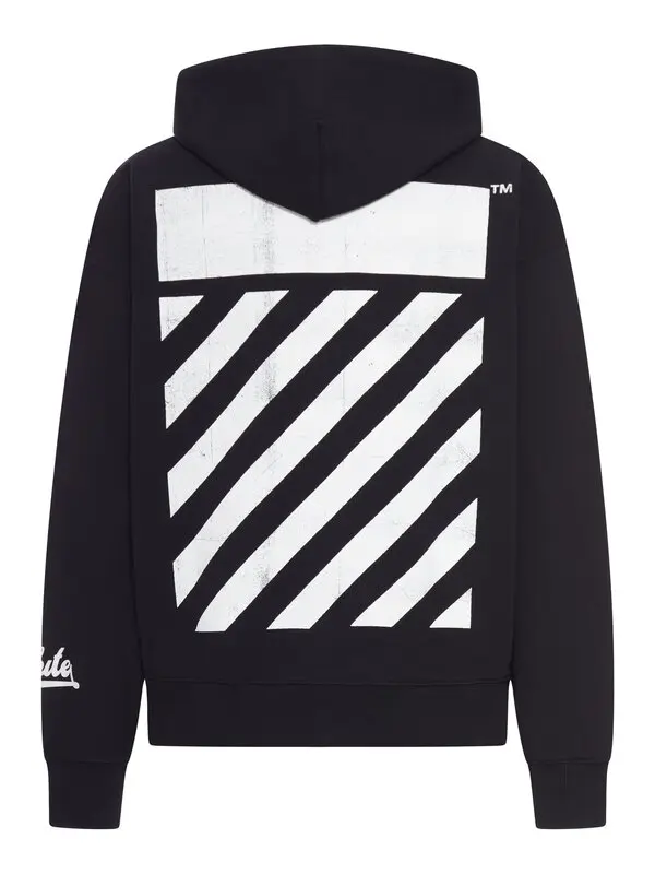 Off-White Logo Printed Drawstring Hoodie