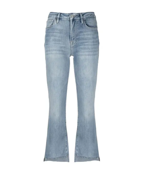 FRAME Washed Cropped Jeans