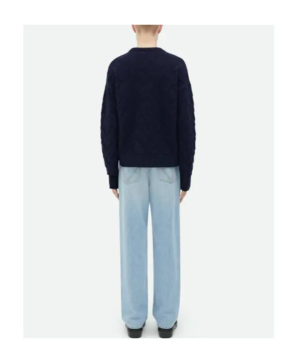 Bottega Veneta 3d Intreccio Crewneck Jumper