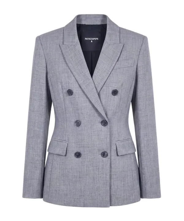 Patrizia Pepe Long-sleeve Blazer - Grey