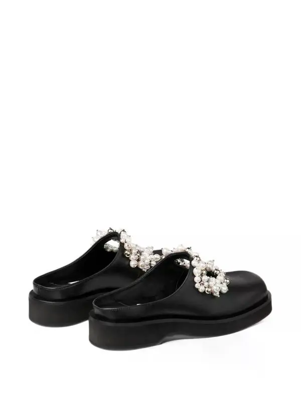 JIMMY CHOO Ingrid Faux-pearl Embellished Mules