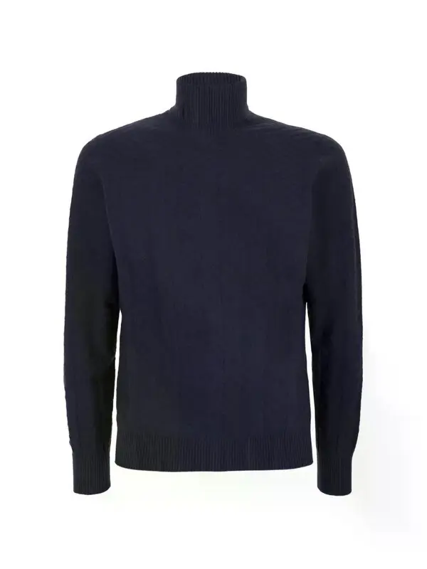PANICALE Chevron-knit Roll-neck Sweater