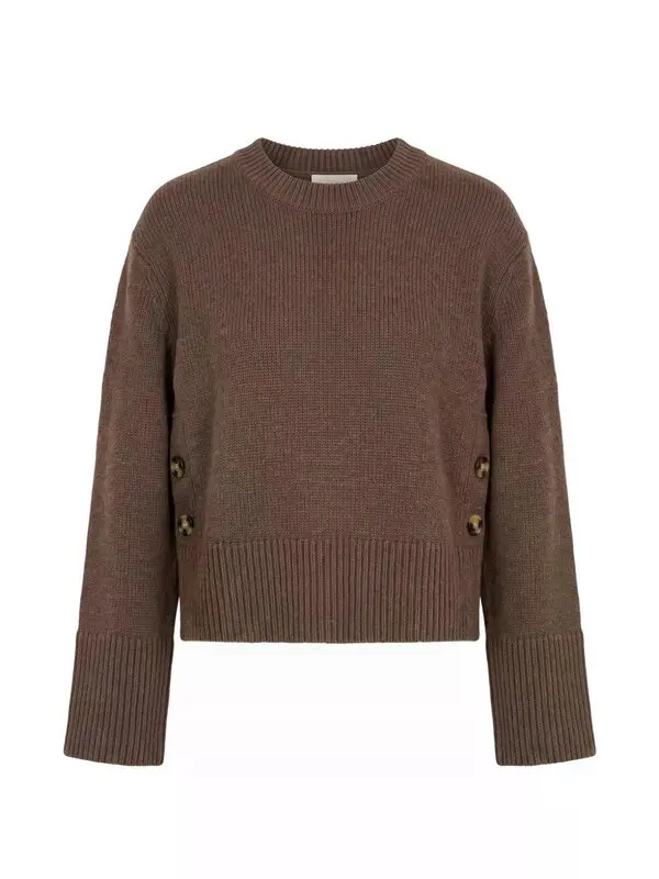 ARLO MOTT Bethune Button-detail Sweater - Brown