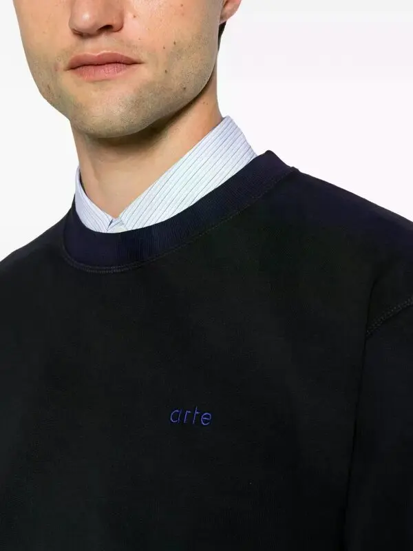ARTE ANTWERP Logo-embroidered Crew-neck Sweatshirt