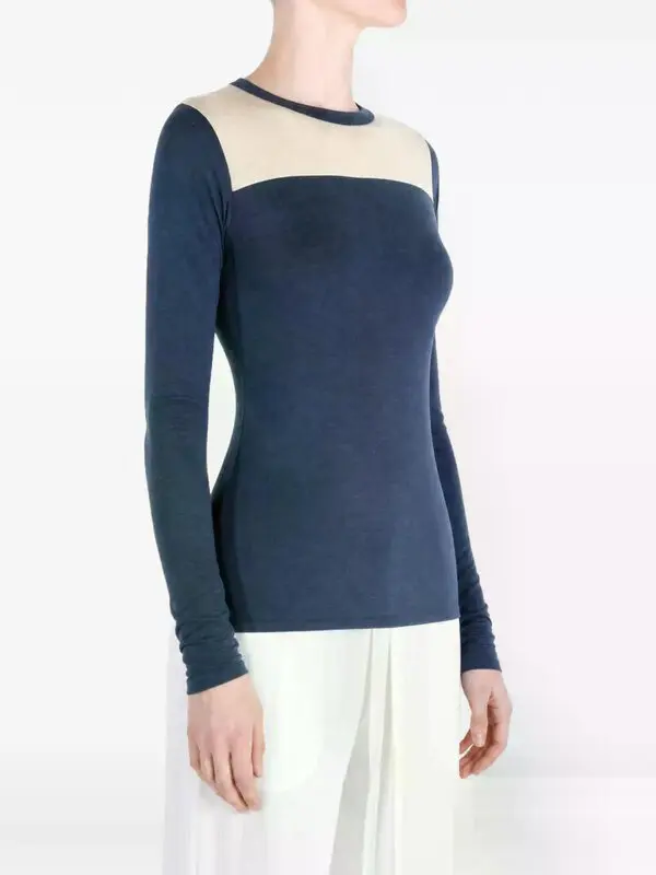 Auralee Colour-block Long-sleeved T-shirt