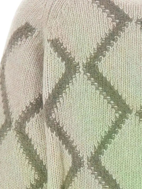 Hemisphere Argyle Cable-knit Sweater