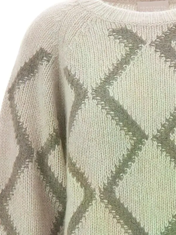 Hemisphere Argyle Cable-knit Sweater